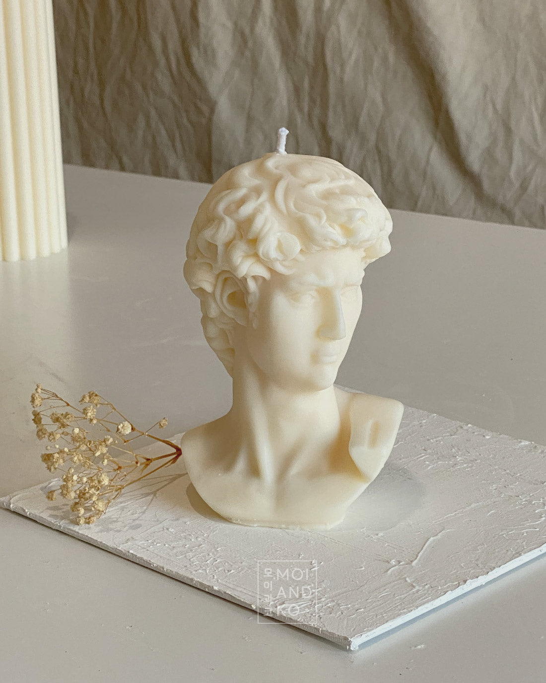 David bust Candle - hand-poured with eco soy wax – MOIANDKO
